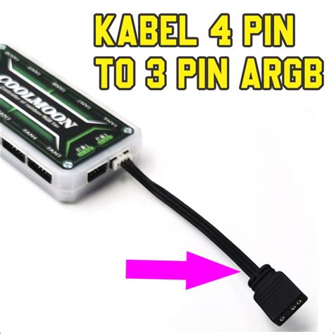 Cable Socket Coolmoon Fantech Argb Port 4 Pin To 3 Pin Argb Led Socket Shopee Singapore