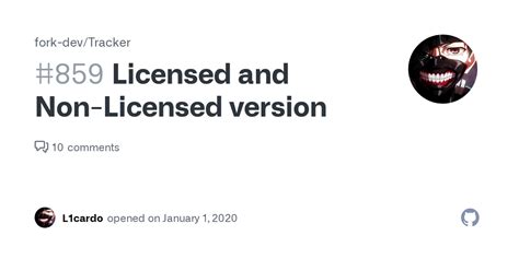 licensed and non licensed version · issue 859 · fork dev tracker · github