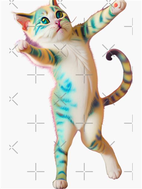 Dabbing Cat Kitten Funny Dab Cool Dance Kitty Sticker For Sale By