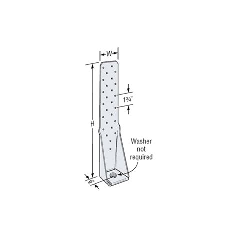 Simpson Strong Tie Htt5 Htt Tension Tie 2 1 2 X 16 X 1 3 8