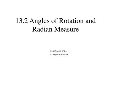PPT Angles Of Rotation And Radian Measure PowerPoint Presentation ID