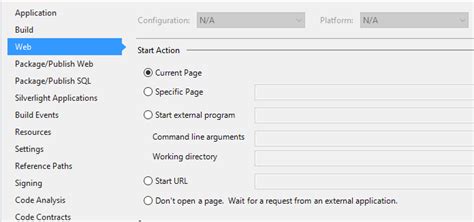 Visual Studio What Is The Default Startup Page For ASP Net Projects Stack Overflow