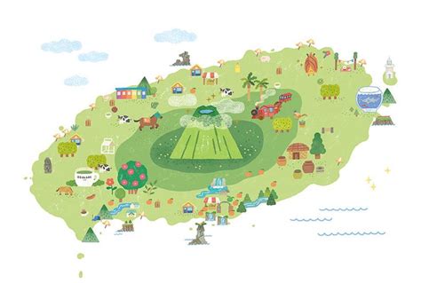 6감만족 제주 체험여행 리플렛 일러스트 By 현수 노트폴리오 인포그래픽 일러스트레이션 일러스트레이션 일러스트 지도