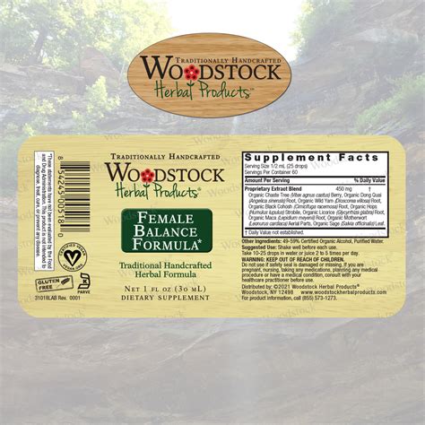 Female Balance Formula Herbal Support Woodstock Herbal