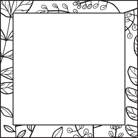 Floral Square Frame 23864574 Vector Art At Vecteezy