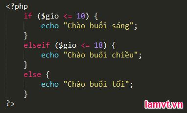 Câu lệnh điều khiển trong PHP