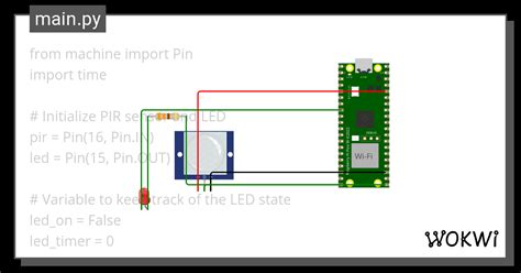 Motion Activated LED Glow Wokwi ESP32 STM32 Arduino Simulator