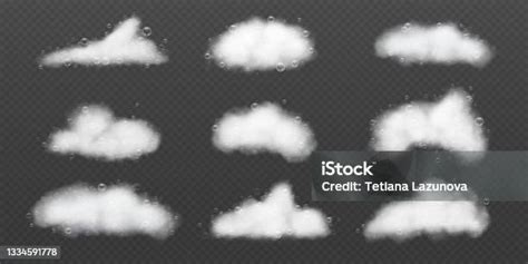 거품이 있는 비누 거품 현실적인 샴푸 화이트 비눗시 목욕과 샤워 거품 구름 세탁 세제 3d 세탁 폼 텍스처 벡터 세트 기포에 대한 스톡 벡터 아트 및 기타 이미지 Istock