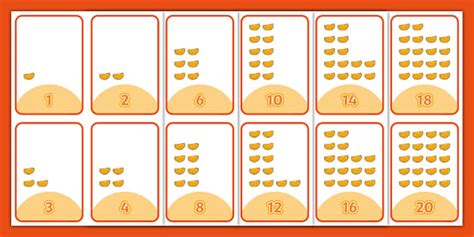 👉 Number Of Orange Segments Number Cards To 20 Twinkl