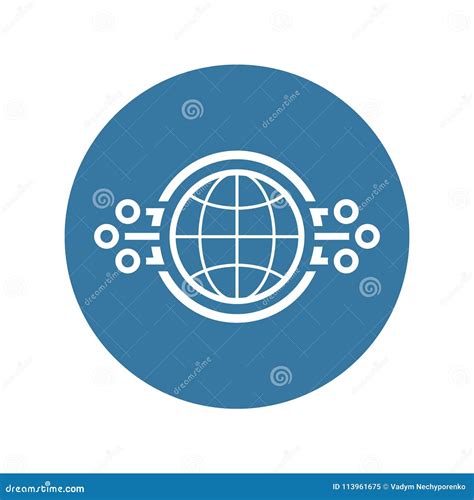 Global Networking Icon Stock Vector Illustration Of Worldwide 113961675