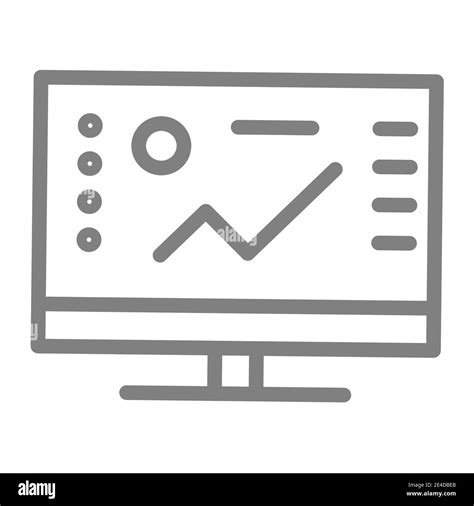 Software Line Icon Computer Vector Illustration Isolated On White Graph Outline Style Design