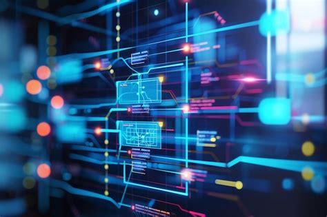 Futuristic Data Network And System Illustration Representing