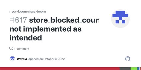 store blocked counter not implemented as intended · issue 617 · riscv