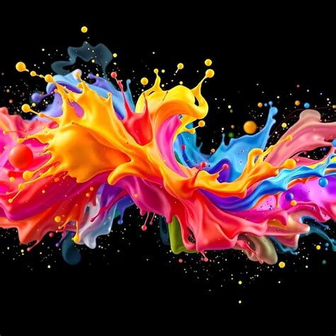 Abstract Colorful Splash 3d Background Generative Ai Background Premium Ai Generated Image