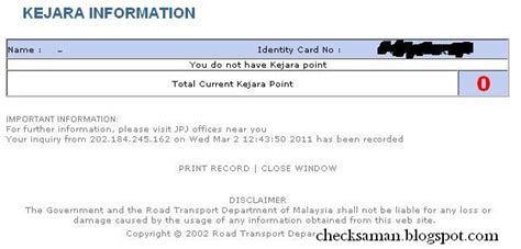 Perunding Pemanduan Cara Cara Untuk Check Mata Demerit Points Kejara
