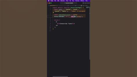 Como Remover Itens Duplicados De Um Array Em Javascript Shorts Youtube