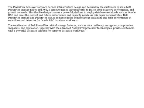 Conclusion Oracle Rac Performance On Dell Powerflex With Amd Epyc