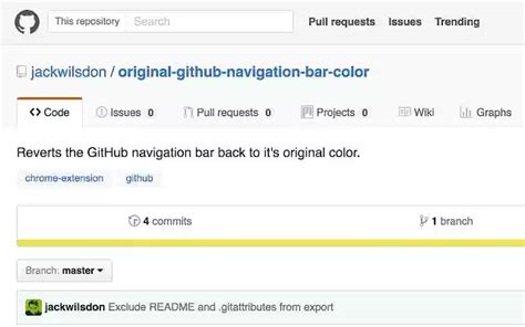 Original GitHub Navigation Bar Color In Chrome