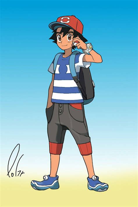 Satoshi Ash Ketchum In Alola By Polarartist On Deviantart