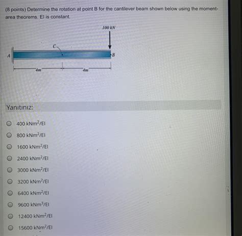 Solved Points Determine The Rotation At Point B For The Chegg
