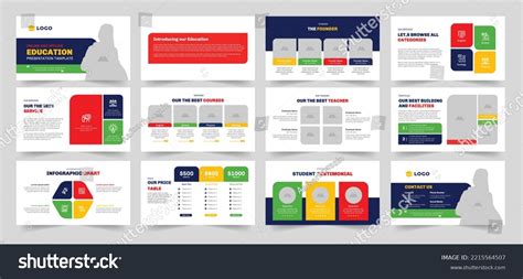 Education Presentation Slide Design University Presentation Stock Vector Royalty Free