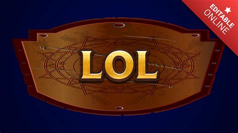 Lol League Of Legends Logo Text Effect Generator