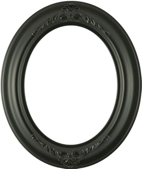Emma Matte Black Oval Picture Frame