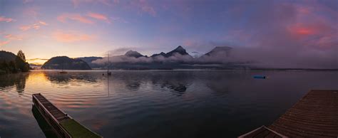 평화로운 가을 알프스 산 호수입니다 선라이즈 볼프강제 호수 전망 세인트 볼프강 임 잘츠캄머구트 어퍼 오스트리아 0명에 대한 스톡 사진 및 기타 이미지 Istock