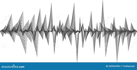 Complex Waveform Pattern Oscillating With Intricate Detail Representing Audio Data Or Digital