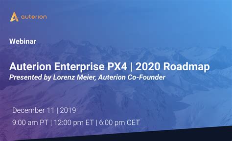 auterion enterprise px4 2020 roadmap