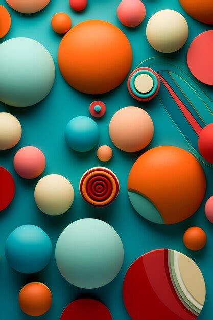 Premium Photo Pattern Round Objects In Different Dimension