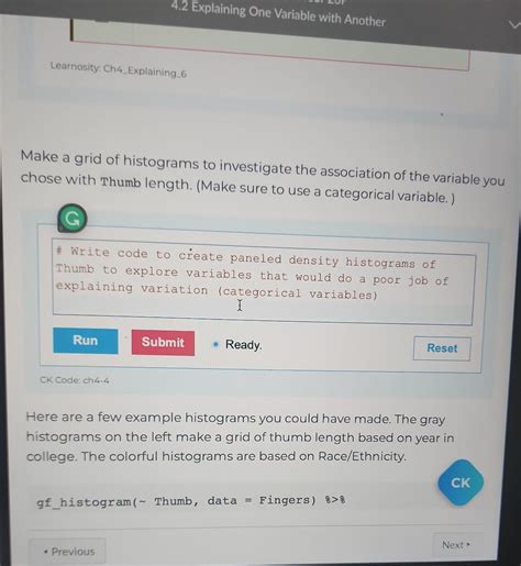Solved Make A Grid Of Histograms To Investigate The
