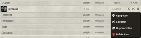 item context menu with option to duplicate clone items features and