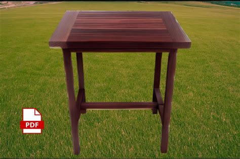 Modern Bistro Table Diy Plans Outdoor Patio Furniture Pdf Download Etsy