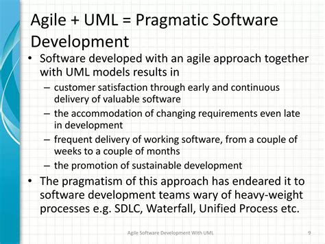 Agile Software Development And Uml Pptx