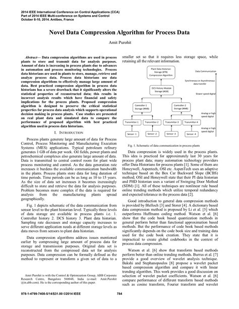 Pdf Novel Data Compression Algorithm For Process Data