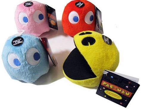Pacman Plush With Sound 5 Inch Dolls Set Of 4 With Pacman Pinkie 15