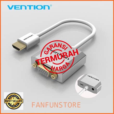 Jual VENTION CONVERTER HDMI TO VGA CONVERTER HDMI MALE TO VGA FEMALE Shopee Indonesia