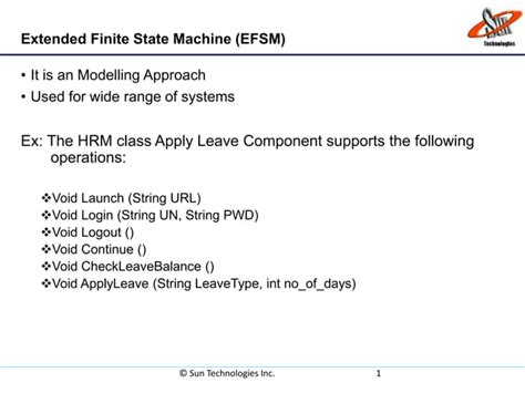 Extended Finite State Machine Efsm Pptx Technology And Computing