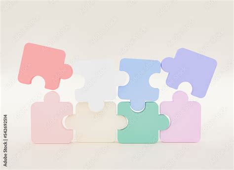 Jigsaw Puzzle Connecting Symbol Of Teamwork Problem Solving