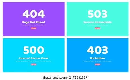 Web Error Pages Layout Vector Design Stock Vector Royalty Free 2473632889 Shutterstock