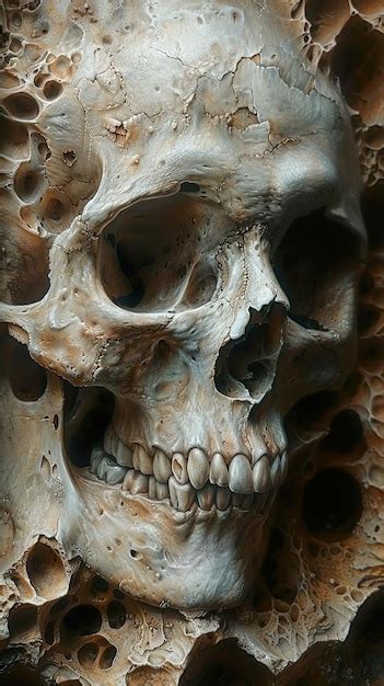 A Skull With A Small Indentation Of The Lower Jaw Premium Ai