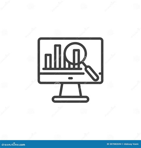 Data Analysis Line Icon Stock Vector Illustration Of Design 307082694