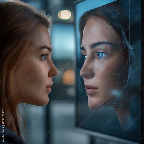 Ilustracja Bez Tantiem Deepfake Ai Machine Learning Synthetic Media