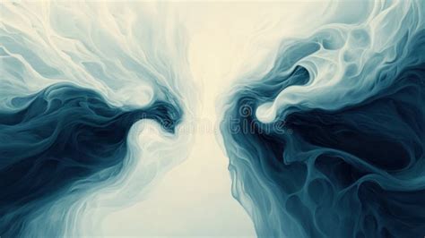 Abstract Swirling Patterns In Shades Of Blue And White Create A Dynamic Visual Flow Ai Stock