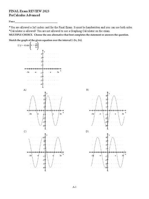 Final Exam Review Pdf Mathematical Concepts Mathematical Objects