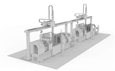 modelo 3d Truss Robot Carga y Descarga Automática Taller CNC