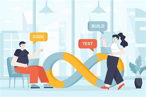 devops concept in flat design vector illustration 2612419 vector art at vecteezy