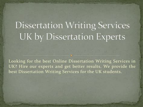 Ppt Get Dissertation Writing Services By Uk Experts Powerpoint