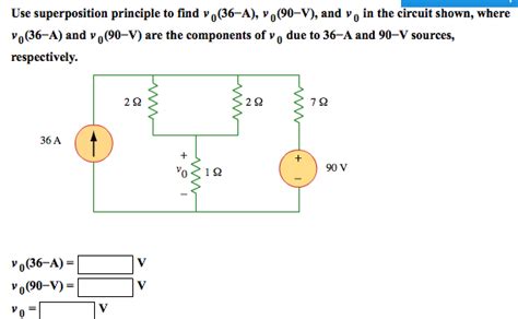 Solved Use Superposition Principle To Find V036 A V09